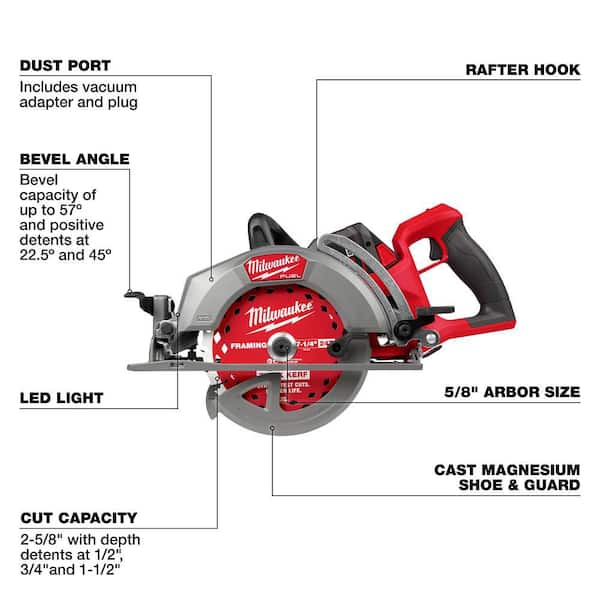Milwaukee M18 FUEL 18V Lithium-Ion Cordless 7-1/4 in. Rear Handle ...