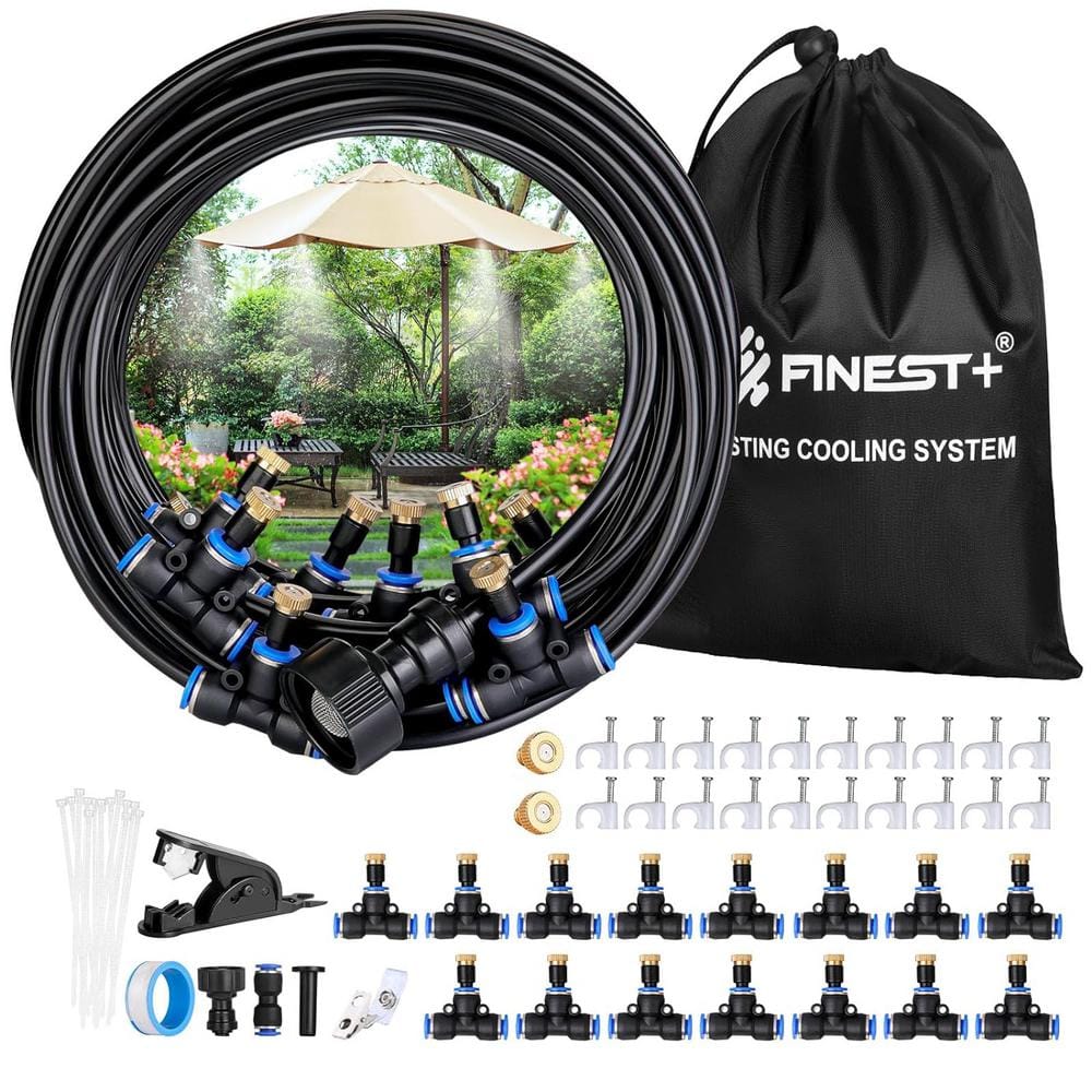 Misopily Misting Cooling System with 33 ft. Plus Extra 16.4 ft., 15 T ...