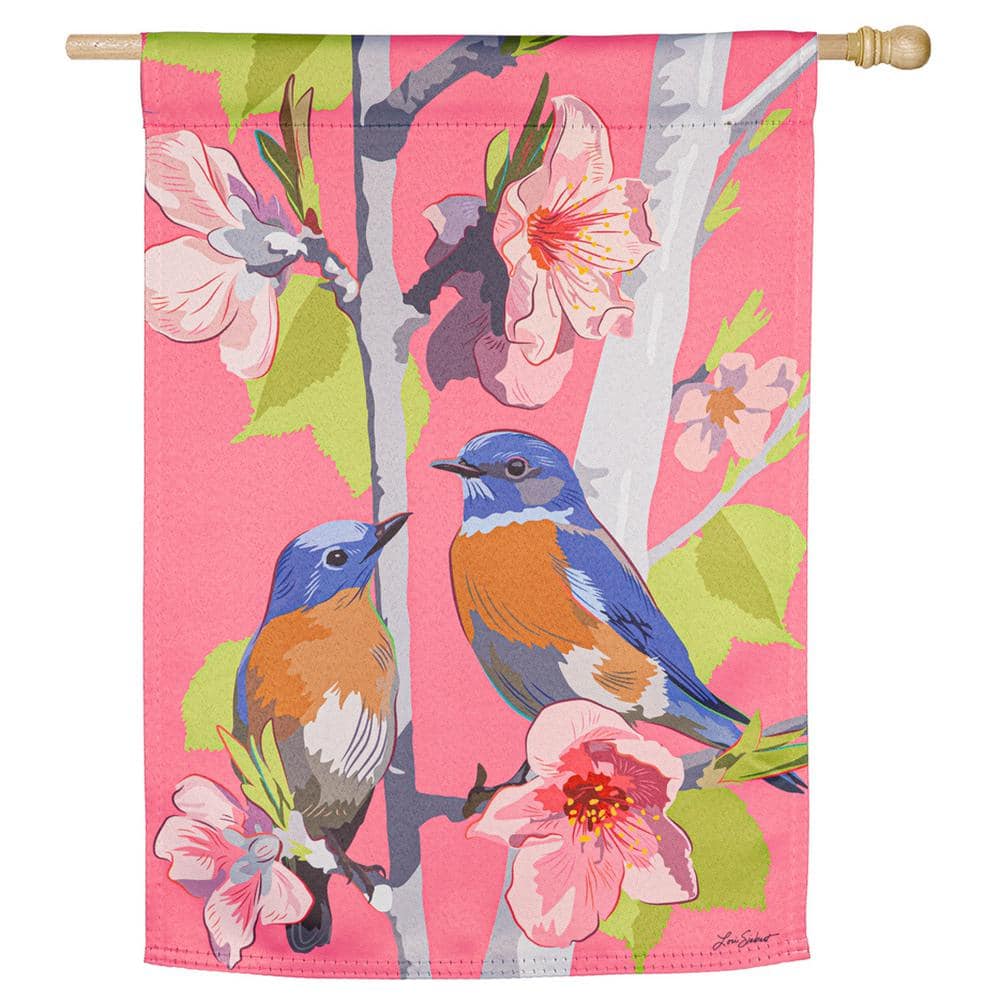 Evergreen Enterprises 2-1/3 ft. x 3-2/3 ft. Birdies on Cherry Blossoms ...