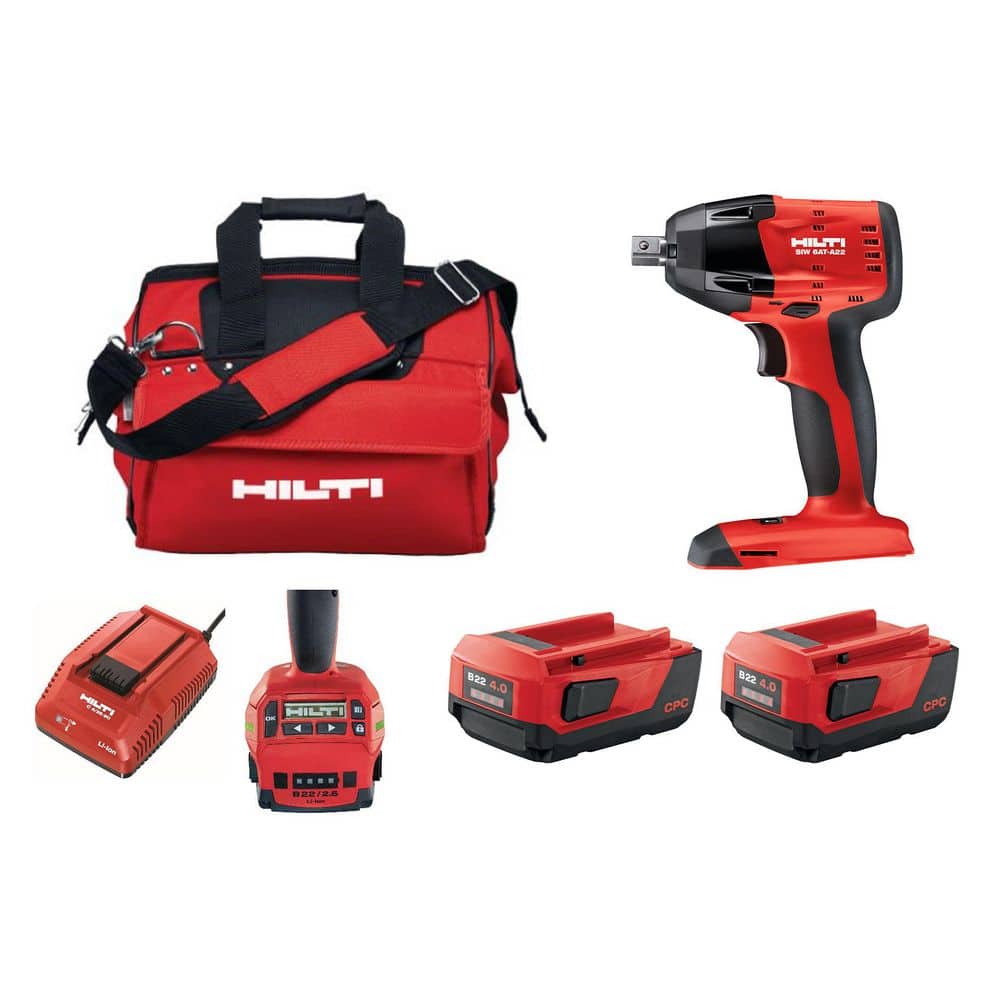 Hilti SIW 6AT 22V Lithium-Ion Cordless Impact Wrench Kit with Adaptive ...