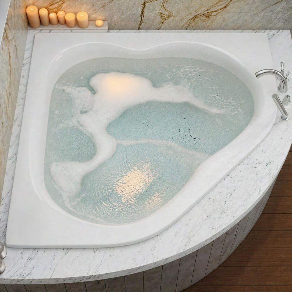 Universal Tubs Beryl 5 ft. Acrylic Center Drain Corner Drop-in Non ...