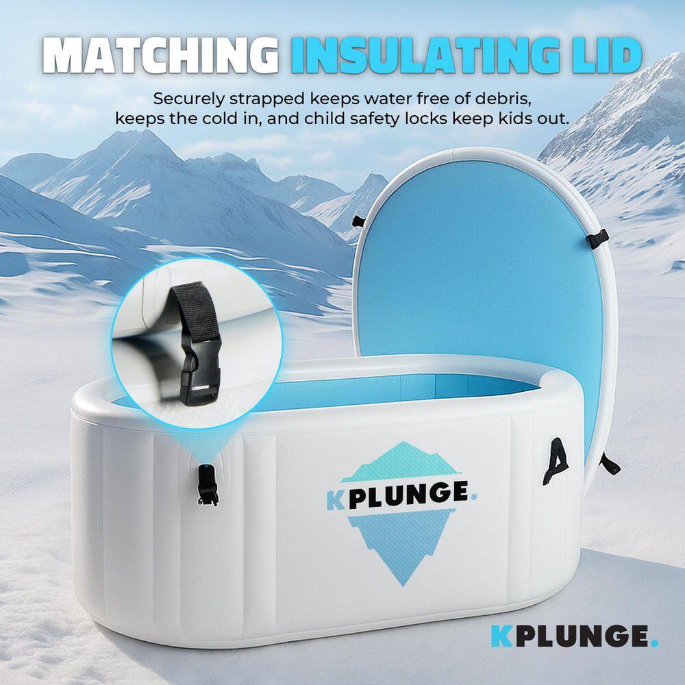 KPLUNGE Kodiak 1-Person 0-Jet Inflatable Cold Plunge Ice Bathtub/Hot ...
