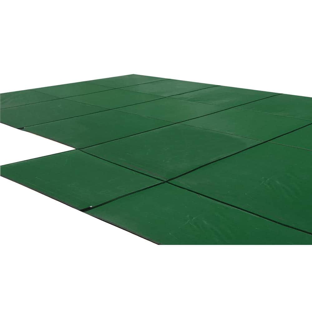Water Warden Mesh Green Safety Cover for 16 ft. x 32 ft. Rectangle In ...