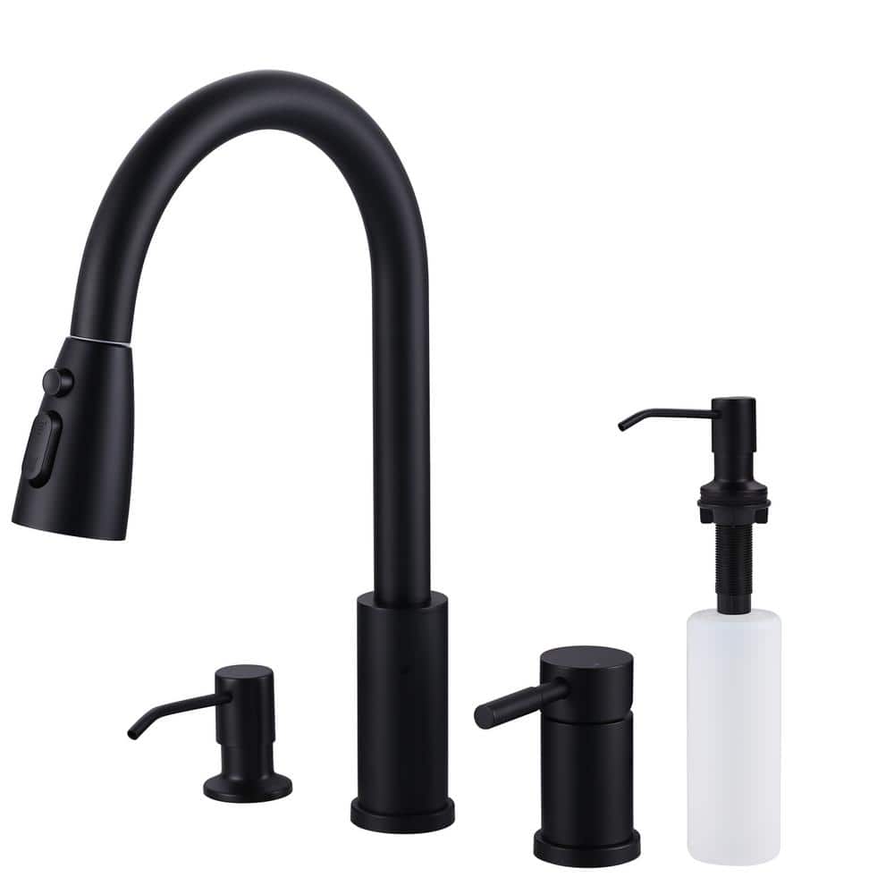 AVITAS Single Handle Pull Down Sprayer Kitchen Faucet with Soap ...