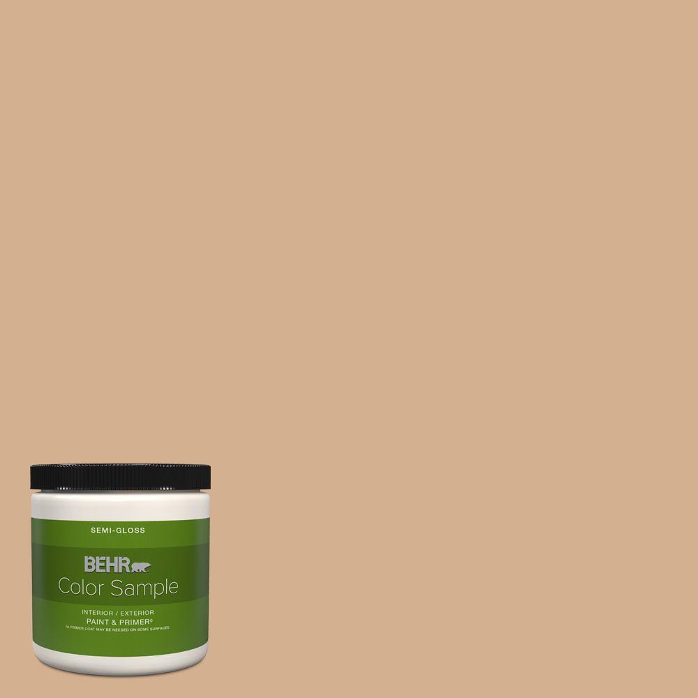 BEHR PREMIUM PLUS 8 oz. #MQ2-04 Butterscotch Amber Semi-Gloss Interior ...