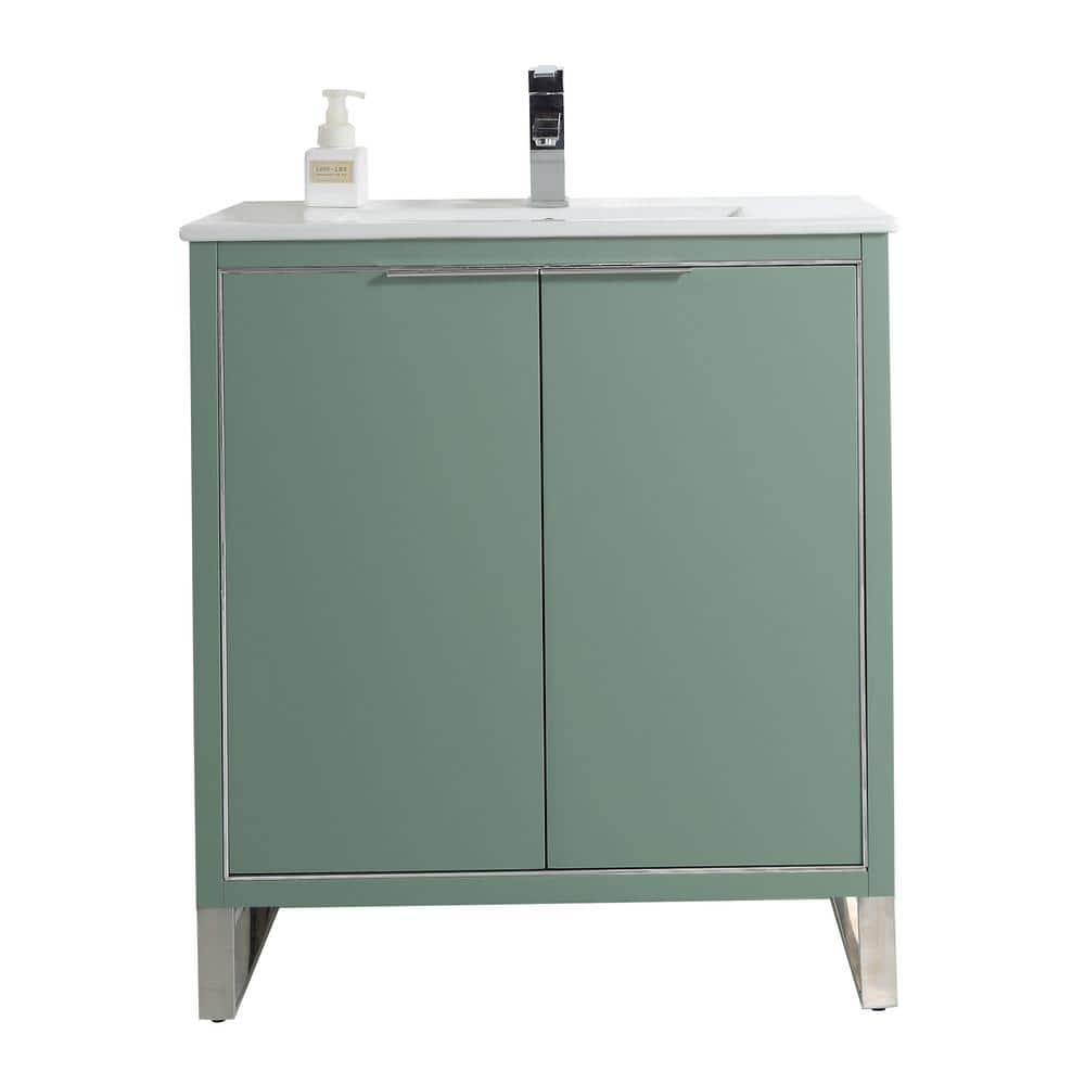 FINE FIXTURES Opulence 30 in. W x 18 in. D x 33.5 in. H Bath Vanity in ...