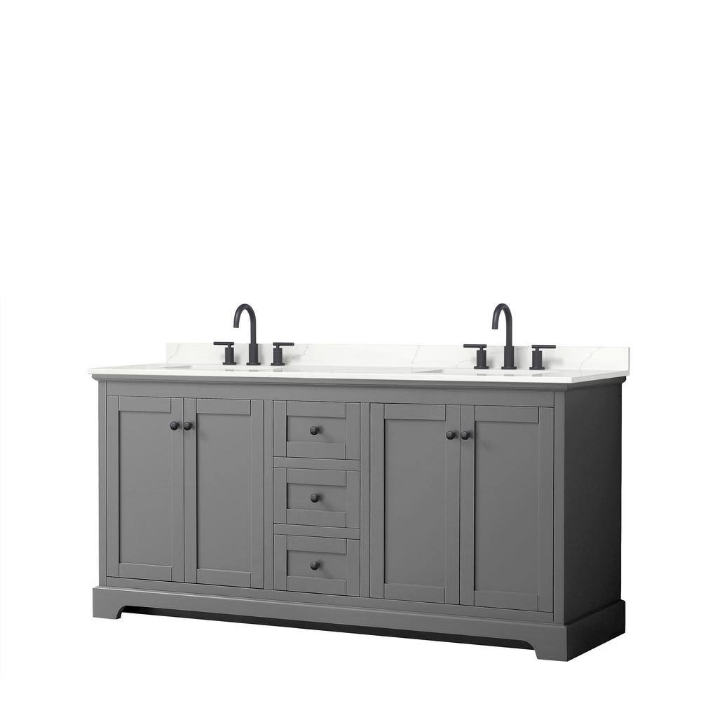 Wyndham Collection Avery 72 in. W x 22 in. D x 35 in. H Double Bath ...