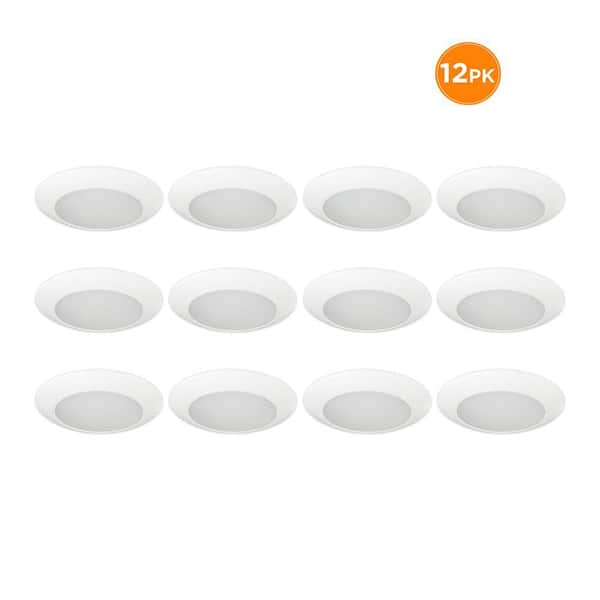 Reviews for Commercial Electric 12-Pack 8 in. LED Surface Mount Downlight Flush Mount Disk Light ...