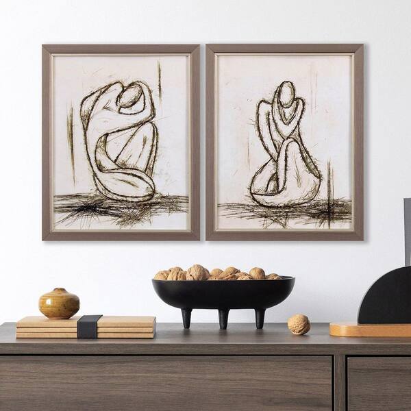 Paragon Harris 2 Piece Framed Giclee Abstract Art Print 15 in. x 12 in ...
