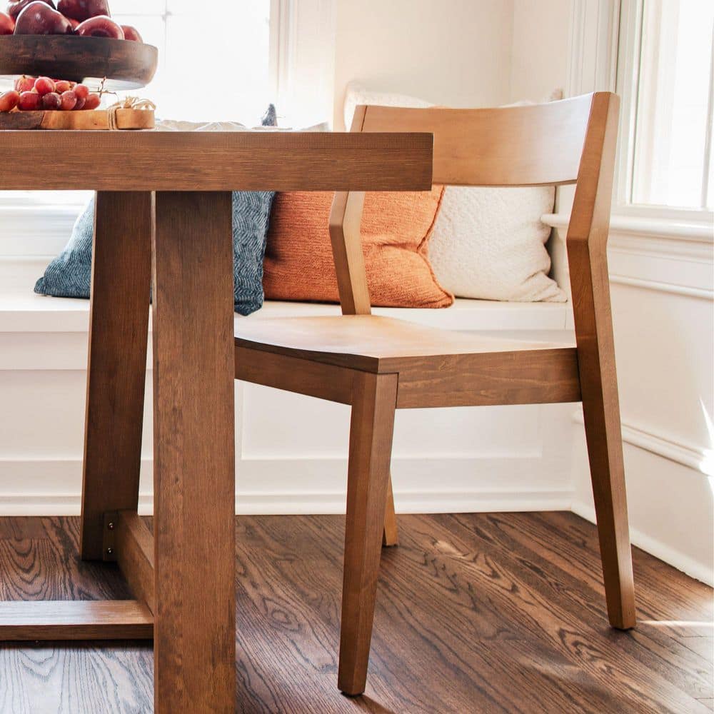 PLANK+BEAM Modern Pecan Wood Ladder Back Dining Chair (Set of 2 ...