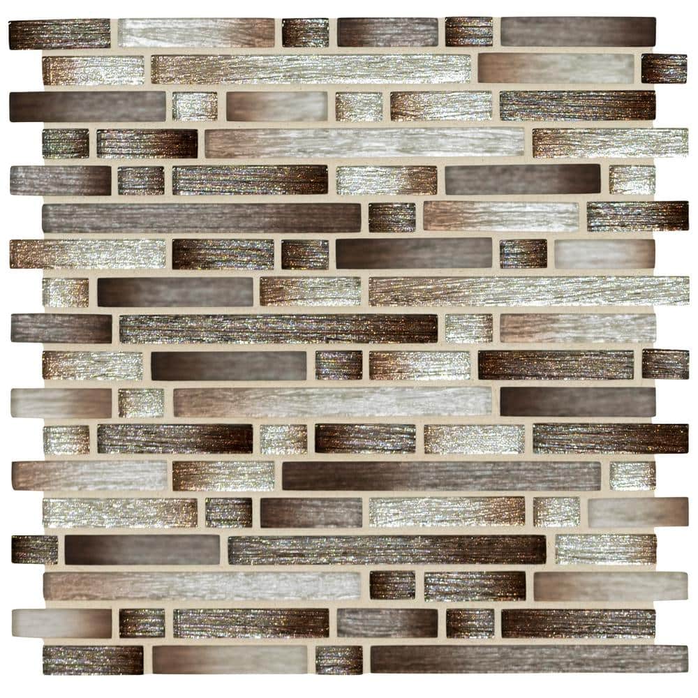 MSI Burnished Sunset Interlocking 12 in. x 12 in. Glossy x 0.31 in ...