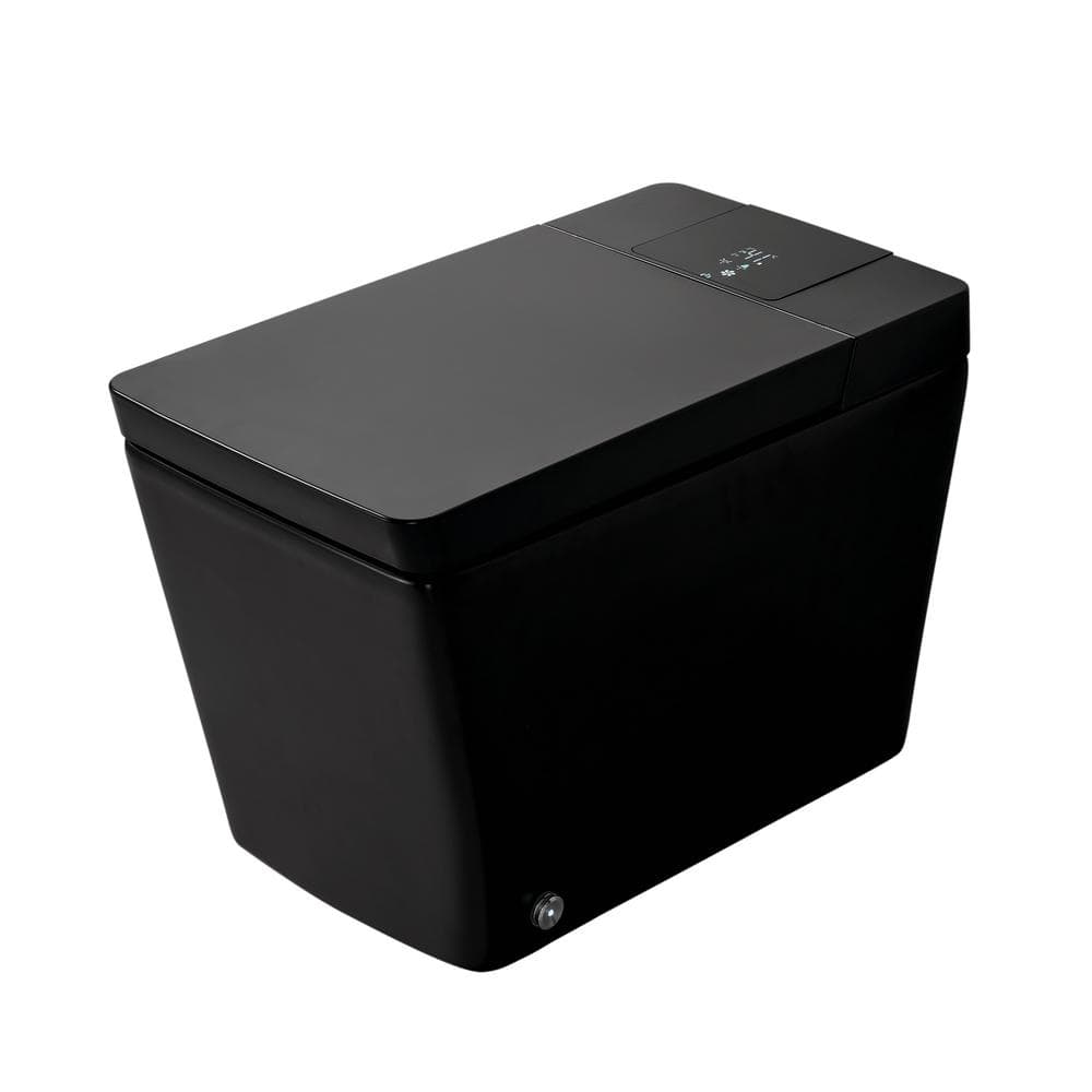 Zeus & Ruta One-piece 1.28 GPF Single Flush Square Smart Toilet in ...
