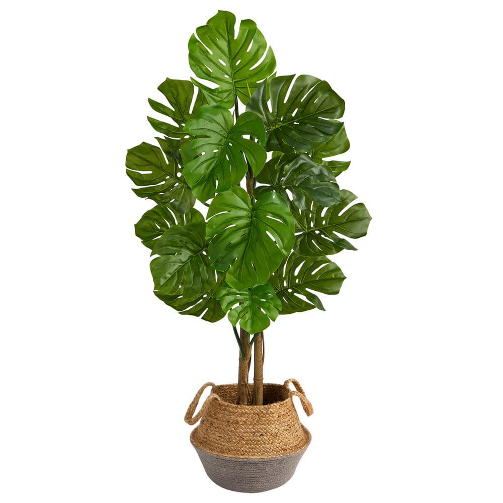 Nearly Natural 4ft. Green Monstera Artificial Tree in Boho Chic ...
