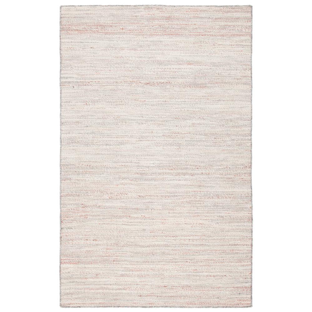 SAFAVIEH Natural Fiber Gray/Red 4 ft. x 6 ft. Abstract Distressed Area ...