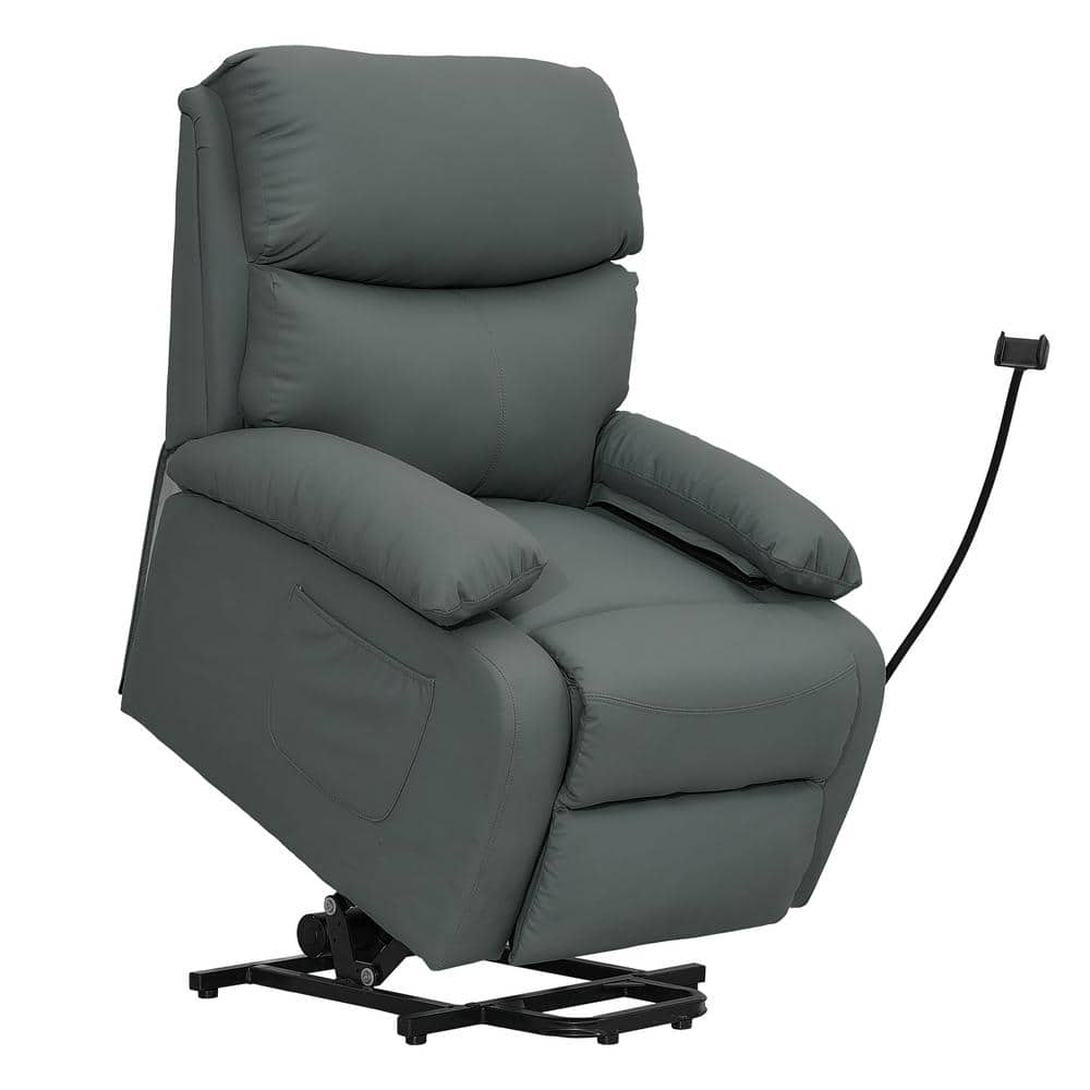 Chizzyseat Everglade 28.7 in. W Faux Leather Power Lift Recliner in ...