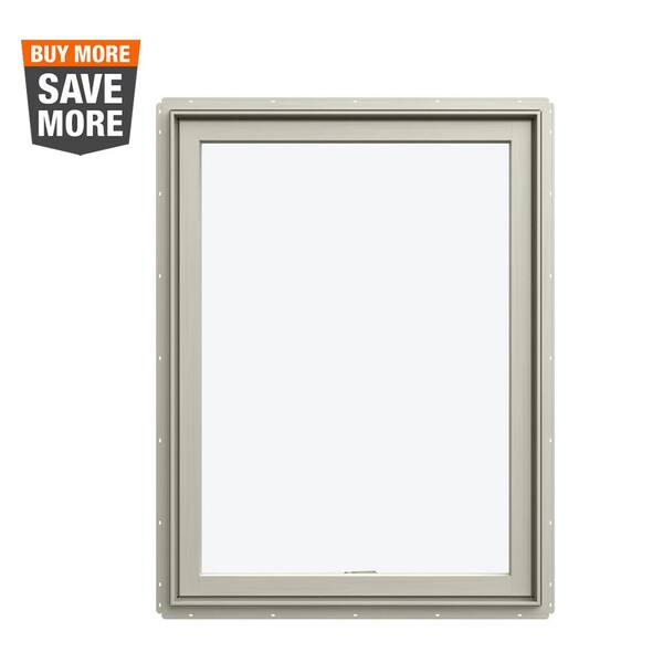 JELD-WEN 32 in. x 48 in. W-5500 Left-Hand Casement Wood Clad Window ...