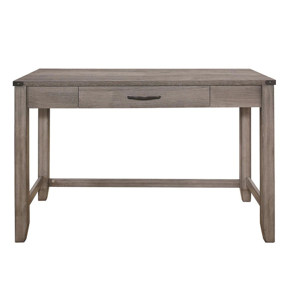 EVERGLADE HOME Korey 47.5 in. Rectangular Gray Wood Writing Desk with ...