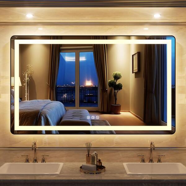 QuivaraView 60 in. W x 36 in. H Rectangular Aluminum Micro-arc Framed ...