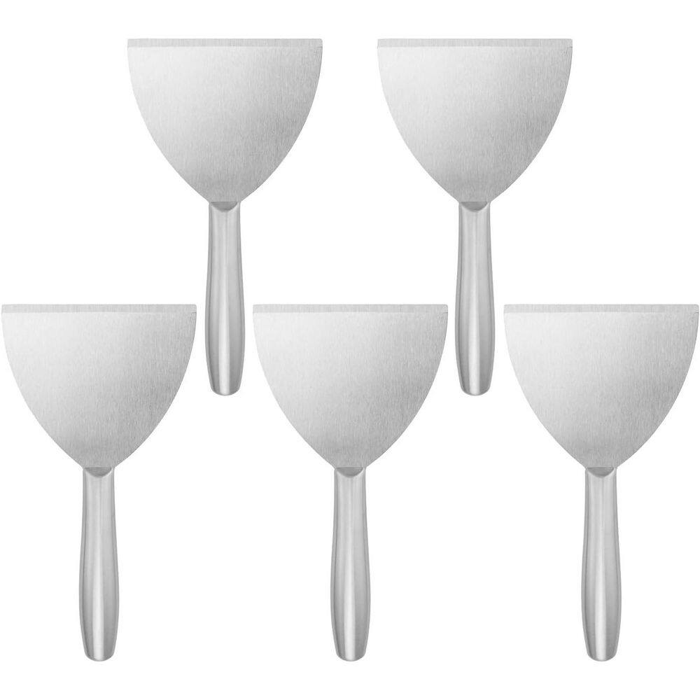 KIWDZFU 5 Pack 5 in. Stainless Steel Joint Taping Knife with Stainless ...