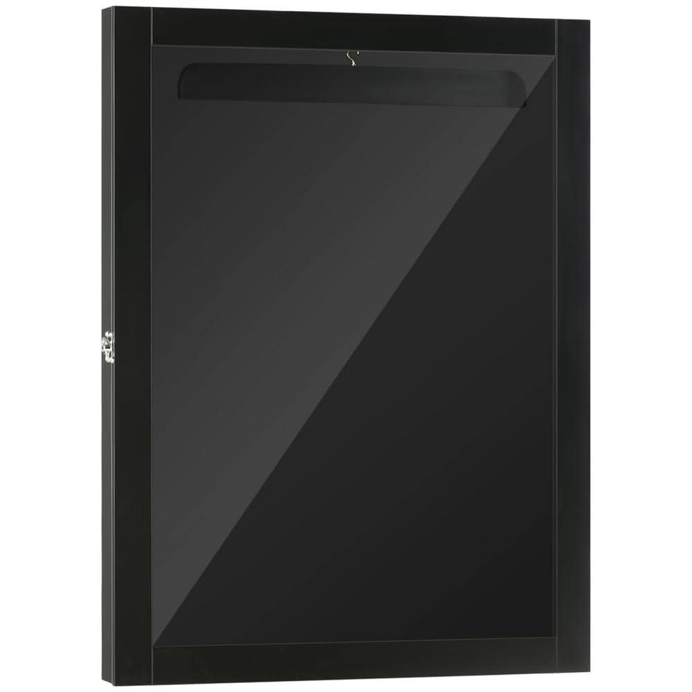 Afoxsos 24 in. x 32 in. Black Jersey Display Case, Wall-Mounted ...