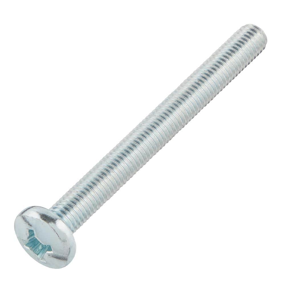 Everbilt M8-1.25x80mm Zinc Pan Head Phillips Drive Machine Screw 1 ...