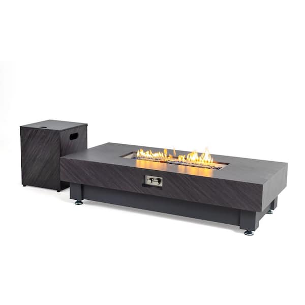 60 in. Rectangule Outdoor Fire Pit Table 60,000 BTU Tabletop Propane ...