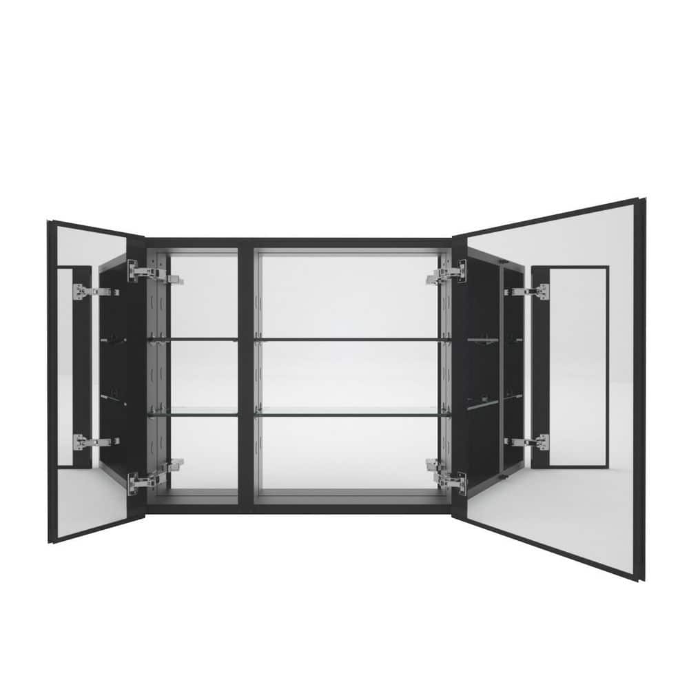 tydex LuminaCare 30 in. W x 26 in. H Rectangular Black Aluminum ...