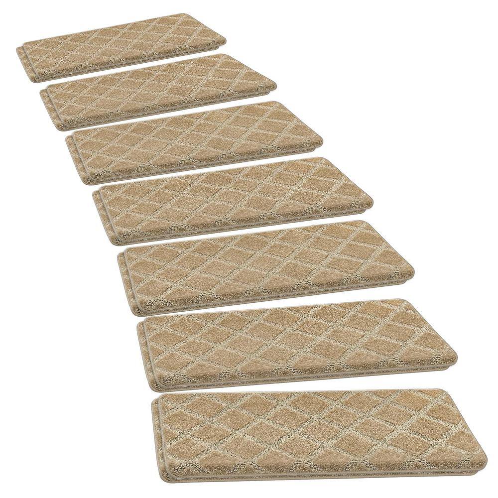 PURE ERA Diamond Trellis Khaki 9.5 in. x 30 in. x 1.2 in. Bullnose ...