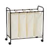 HOUSEHOLD ESSENTIALS Rolling Quad Laundry Sorter, in Antique Bronze ...