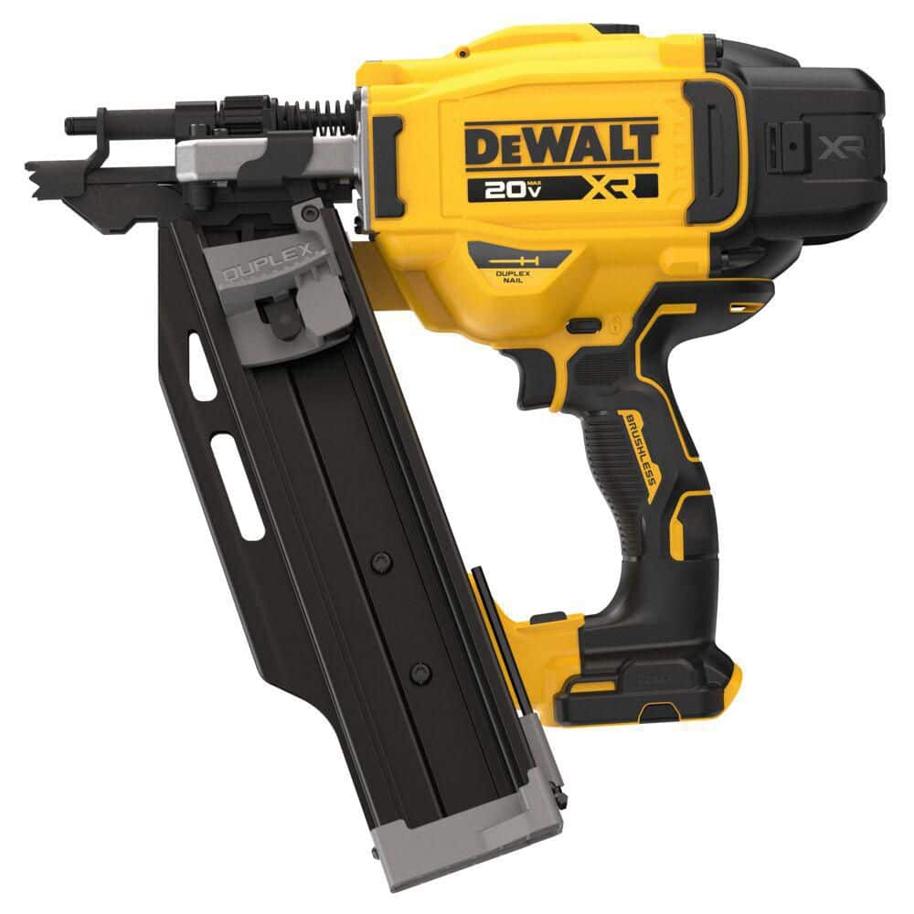 DEWALT 20V XR 3-1/2 in. 21 Degree Cordless Duplex Nailer (Tool-Only ...