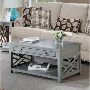 Alaterre Furniture Coventry 36 in. White Medium Rectangle Wood Coffee ...