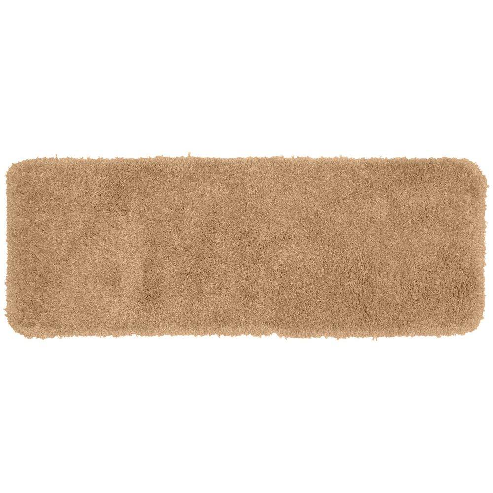 Garland Rug Serendipity Taupe 22 in. x 60 in. Washable Bathroom Accent ...