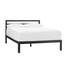 StyleWell Grandon Black Metal Full Platform Bed with Slats (54 in W. X ...