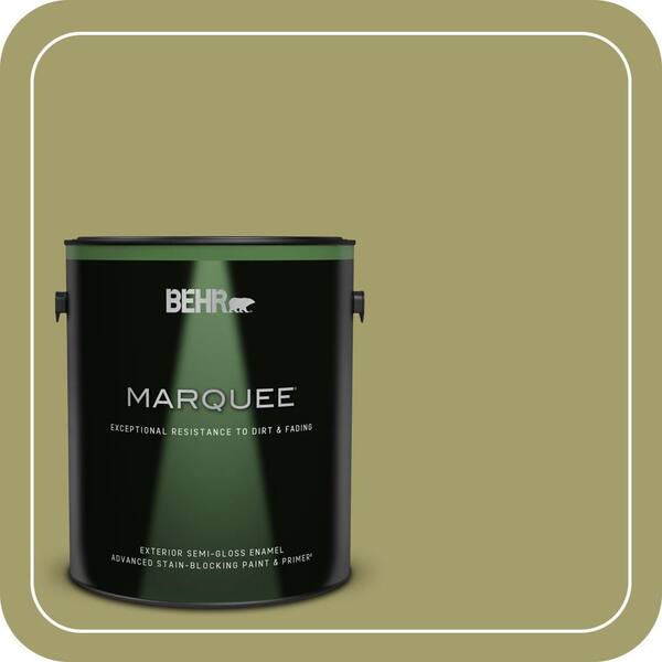 BEHR MARQUEE 1 gal. #S340-5 Farm Fresh Semi-Gloss Enamel Exterior Paint ...