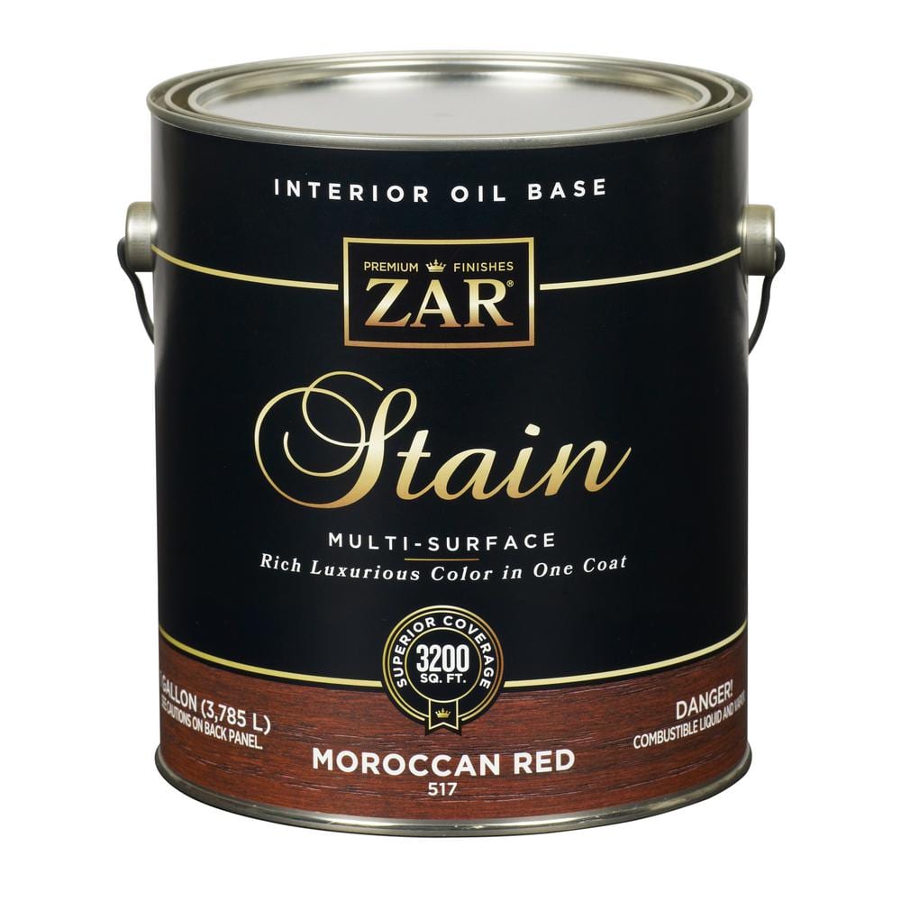 ZAR 1 gal. Semi-Transparent 517 Moroccan Red Oil-Based Multi-Surface ...