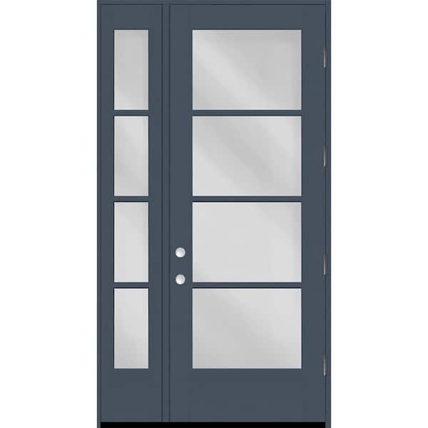 Steves & Sons Legacy 51 in. x 96 in. Icon 4L Modern ClearGlass LHOS Dk ...