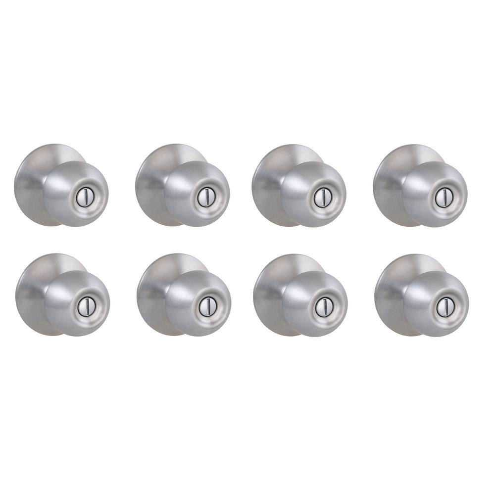 Defiant Saturn Stainless Steel Bed/Bath Door Knob 8-Pack T3610BD8 - The ...