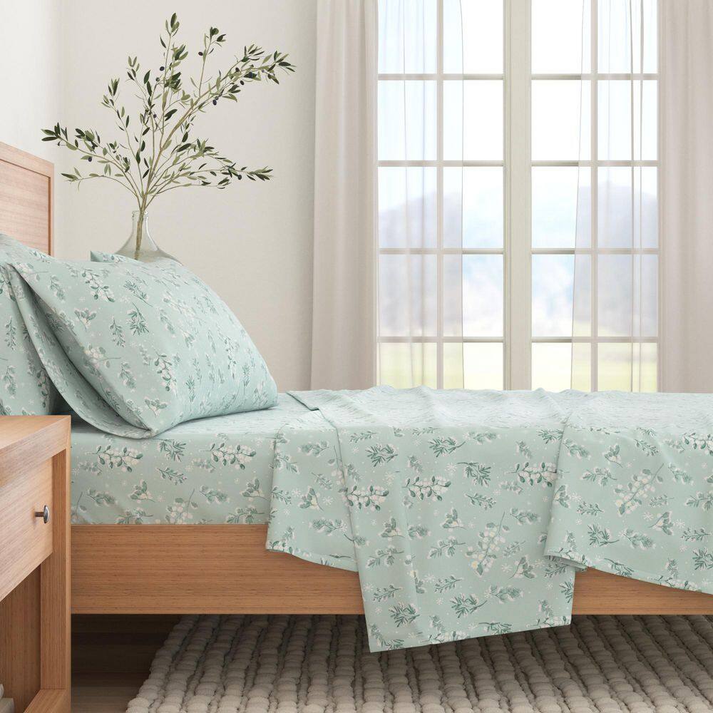 Reviews for FRESHFOLDS Green 4-Piece Winter Printed Turkish Cotton ...