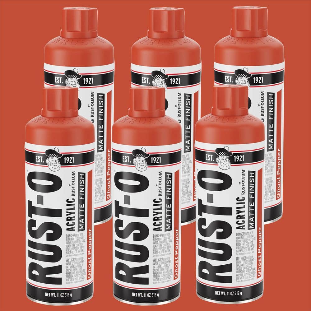 11 oz. Rust-O Matte Ghost Pepper Spray Paint (Case of 6) 392212 - The ...