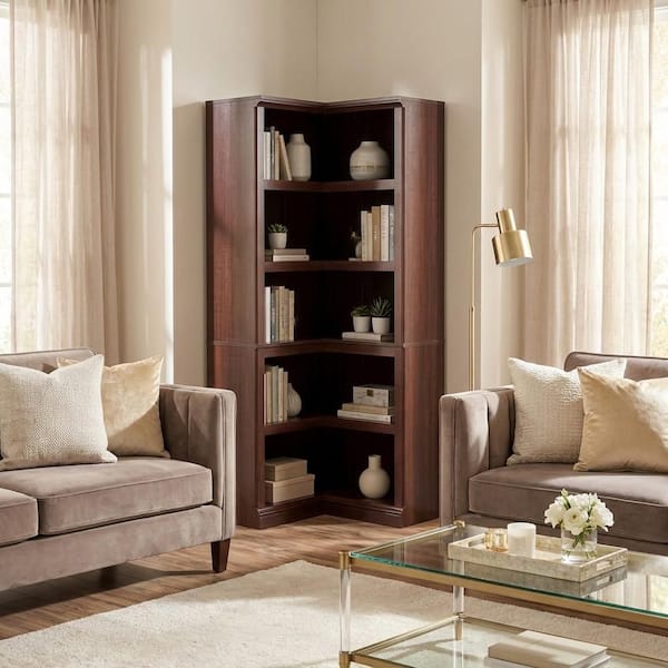 Reviews for Sauder Cherry Adjustable 5-Shelf Corner Bookcase ...