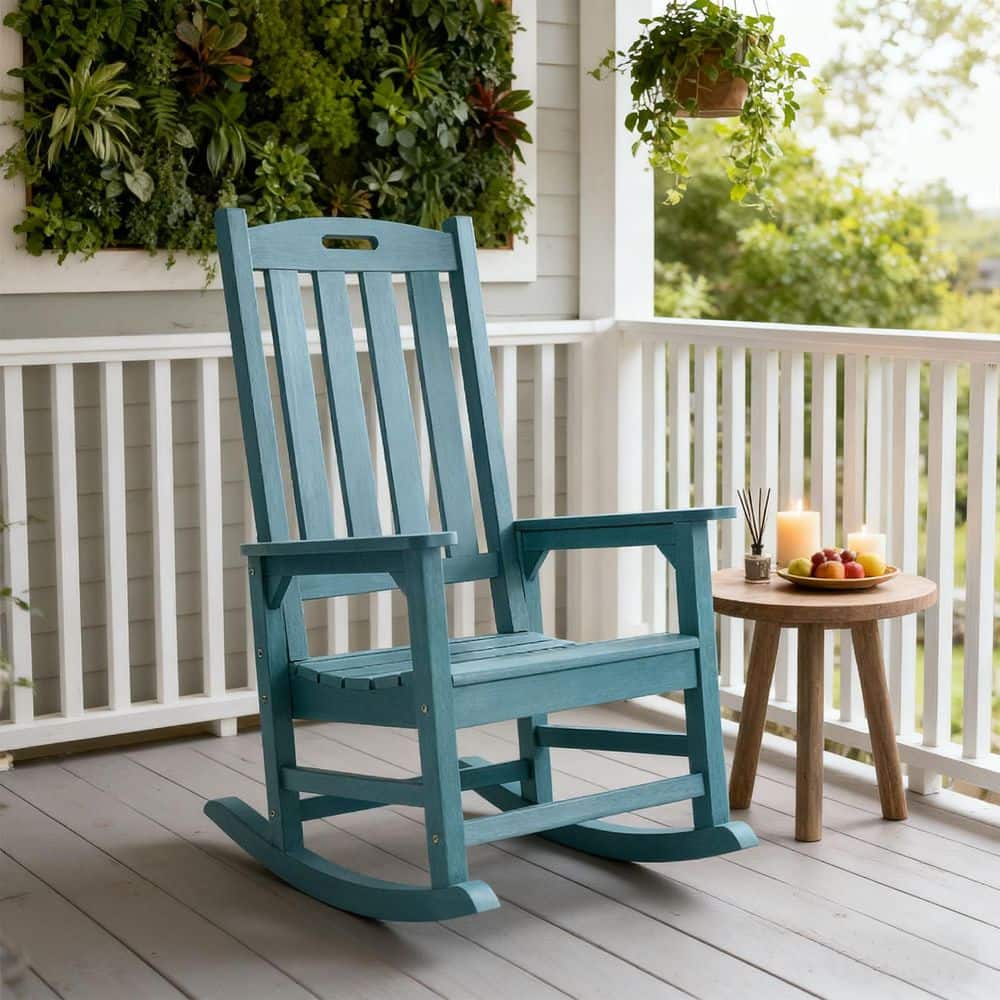 Eongdn Blue Oversized Plastic Outdoor Rocking Chair USMTRC0100022 - The ...