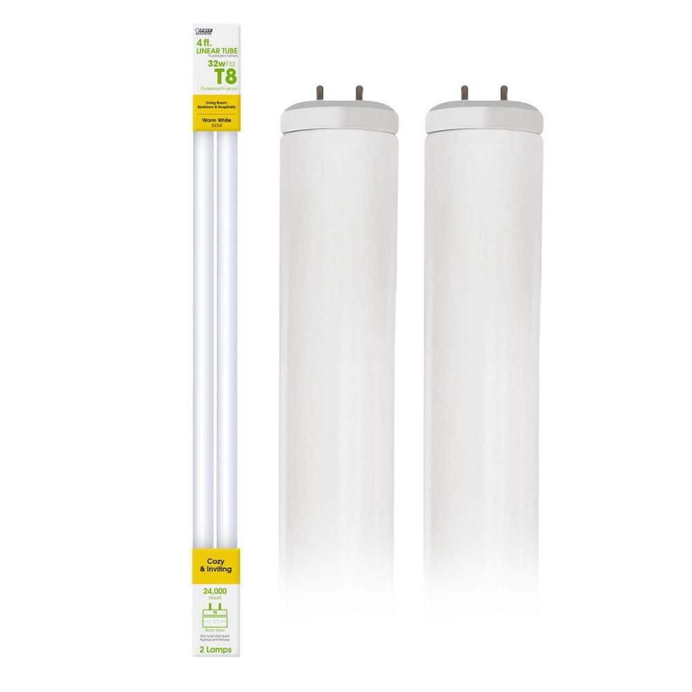 Feit Electric 32-Watt 4 ft. T8 G13 High Output Linear Fluorescent Tube ...