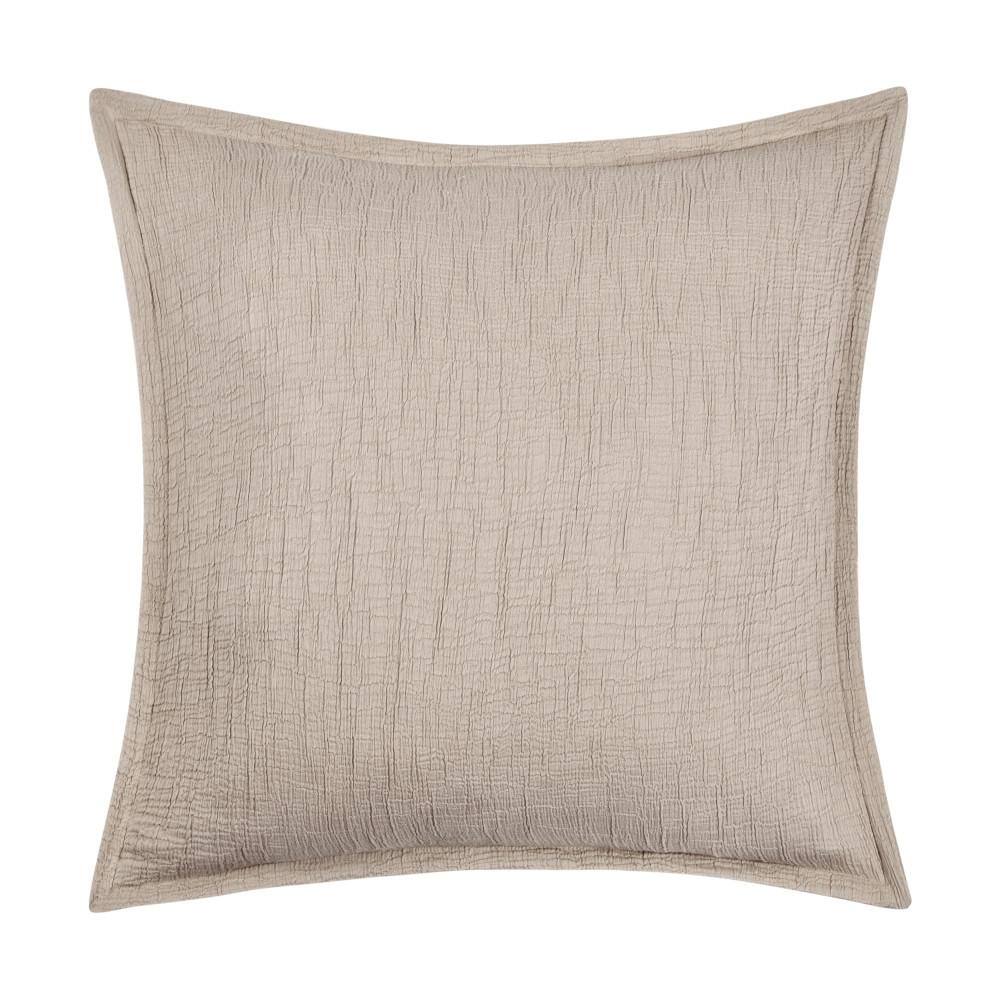 J QUEEN NEW YORK INC Seacove Sand Solid Cotton Euro Sham 26 in. L x 26 ...