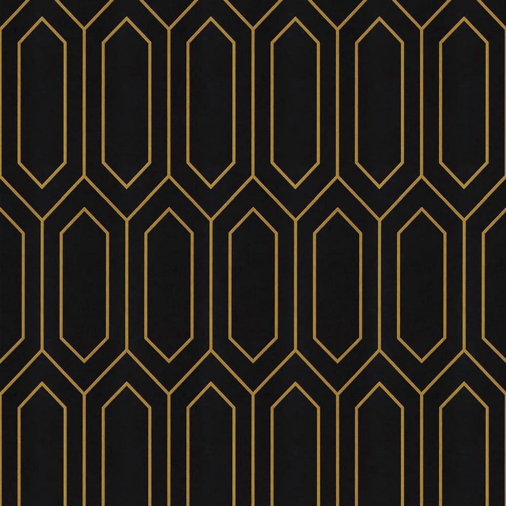 Black and Gold Geometric Contact Paper Removable Peel and Stick ...