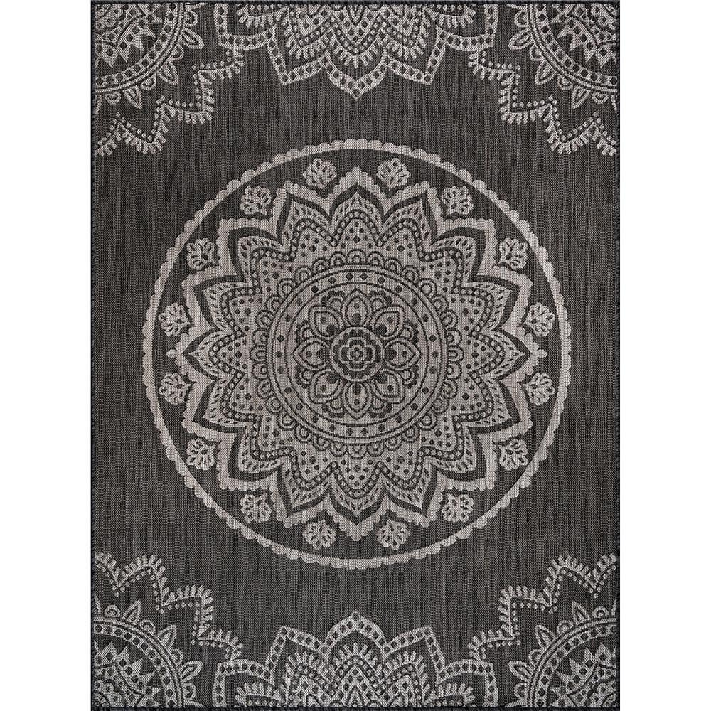 Beverly Rug Dark Grey 8 ft. x 10 ft. Waikiki Insignia Modern Indoor ...