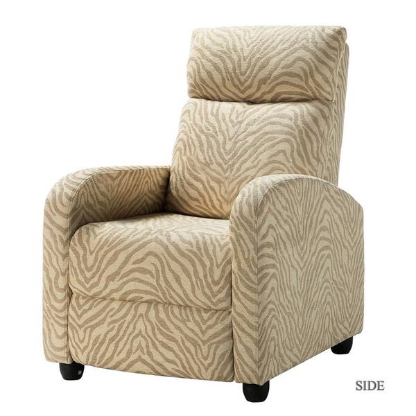 JAYDEN CREATION Eleno Zebra Printed Fabric Recliner Chair-CHXH0042 ...