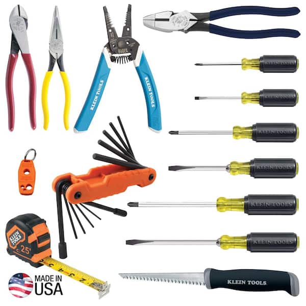 Klein Tools Fixed Blade Driver and Plier Tool Set, 14-Piece 80088 - The ...