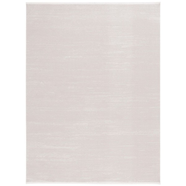 SAFAVIEH Diamond 9 ft. x 12 ft. Ivory/Beige Horizontal High-Low Area ...