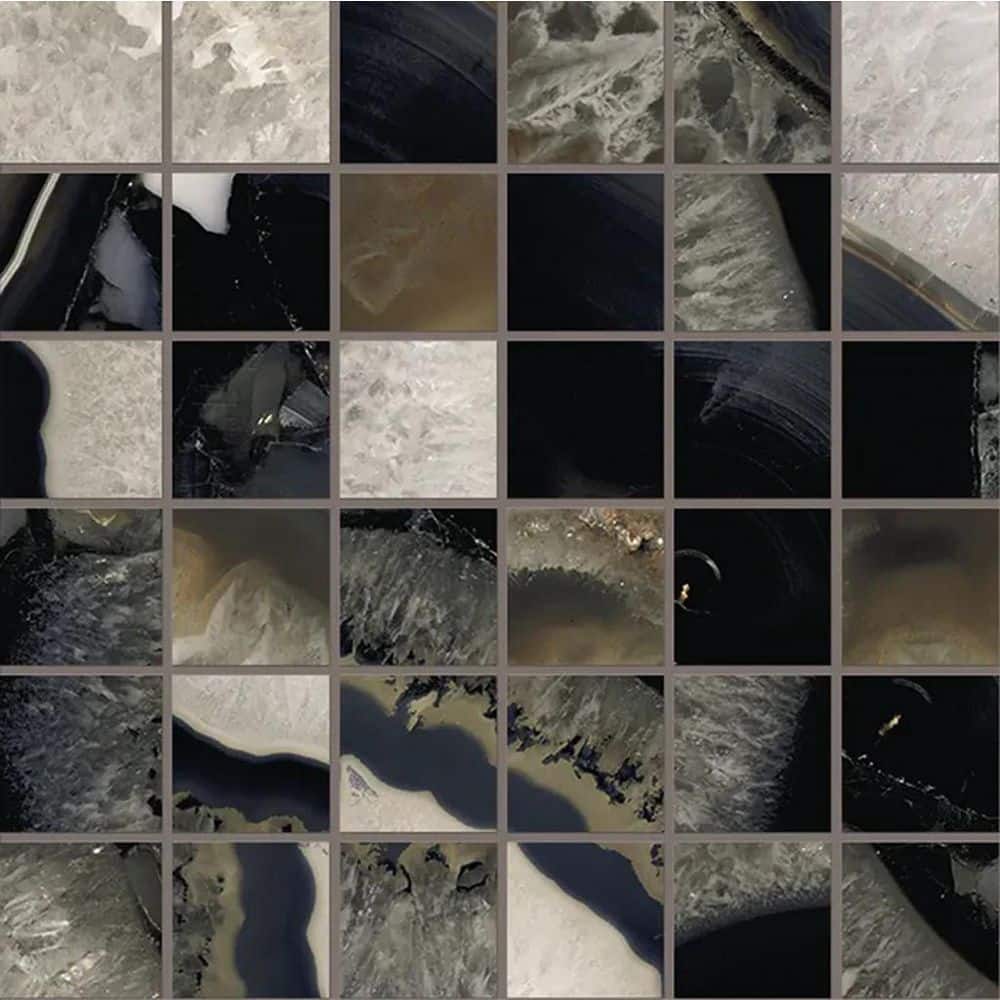 Apollo Tile Splendor 12 in x 12 in Lappato Black Porcelain Natural ...