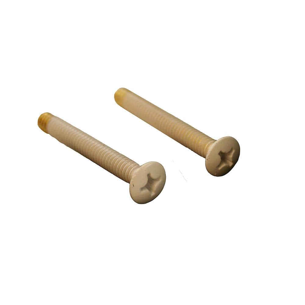 JONES STEPHENS 1/4 in. x 2 in. Bath Waste and Overflow Faceplate Screws ...